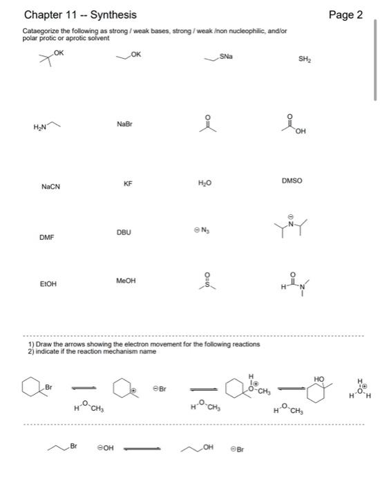 Solved Chapter 11 - Synthesis Provide reasonable conditions | Chegg.com