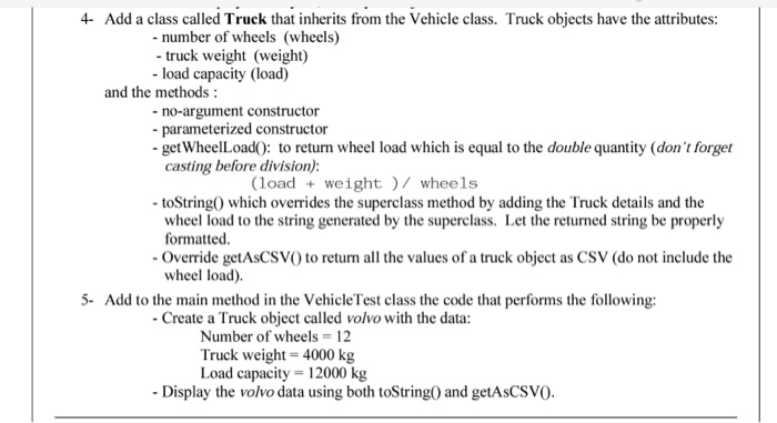 Solved Implement the Vehicle and Car classes, and then run | Chegg.com