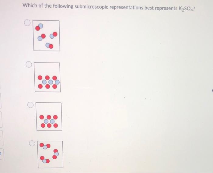 Solved Which of the following submicroscopic representations | Chegg.com