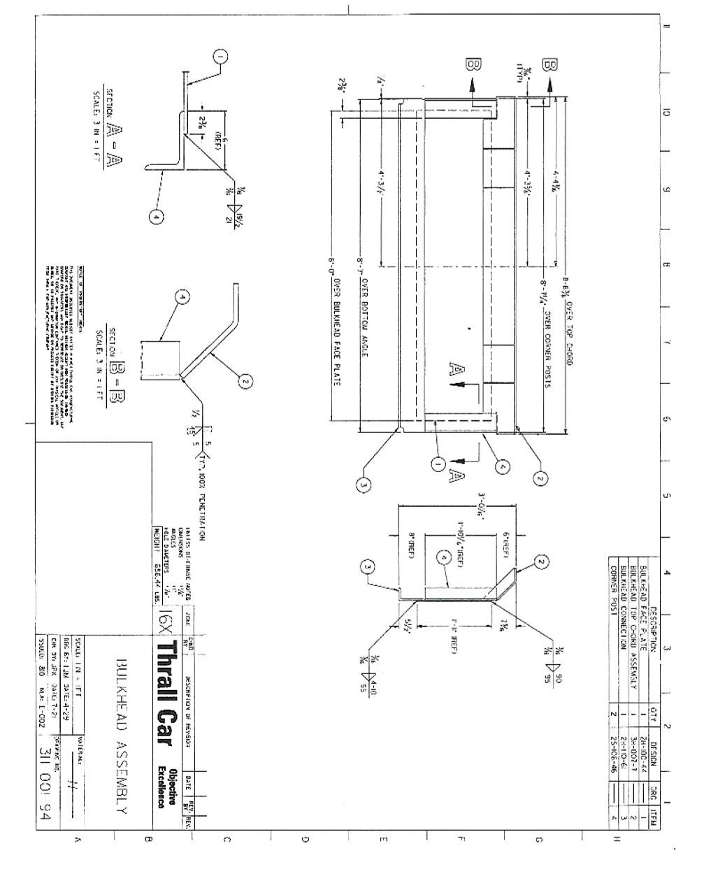 Solved 1 9 1 E 1 6 1 ORC ITEM 4 DESCRIPTION BULKHEAD FACE | Chegg.com