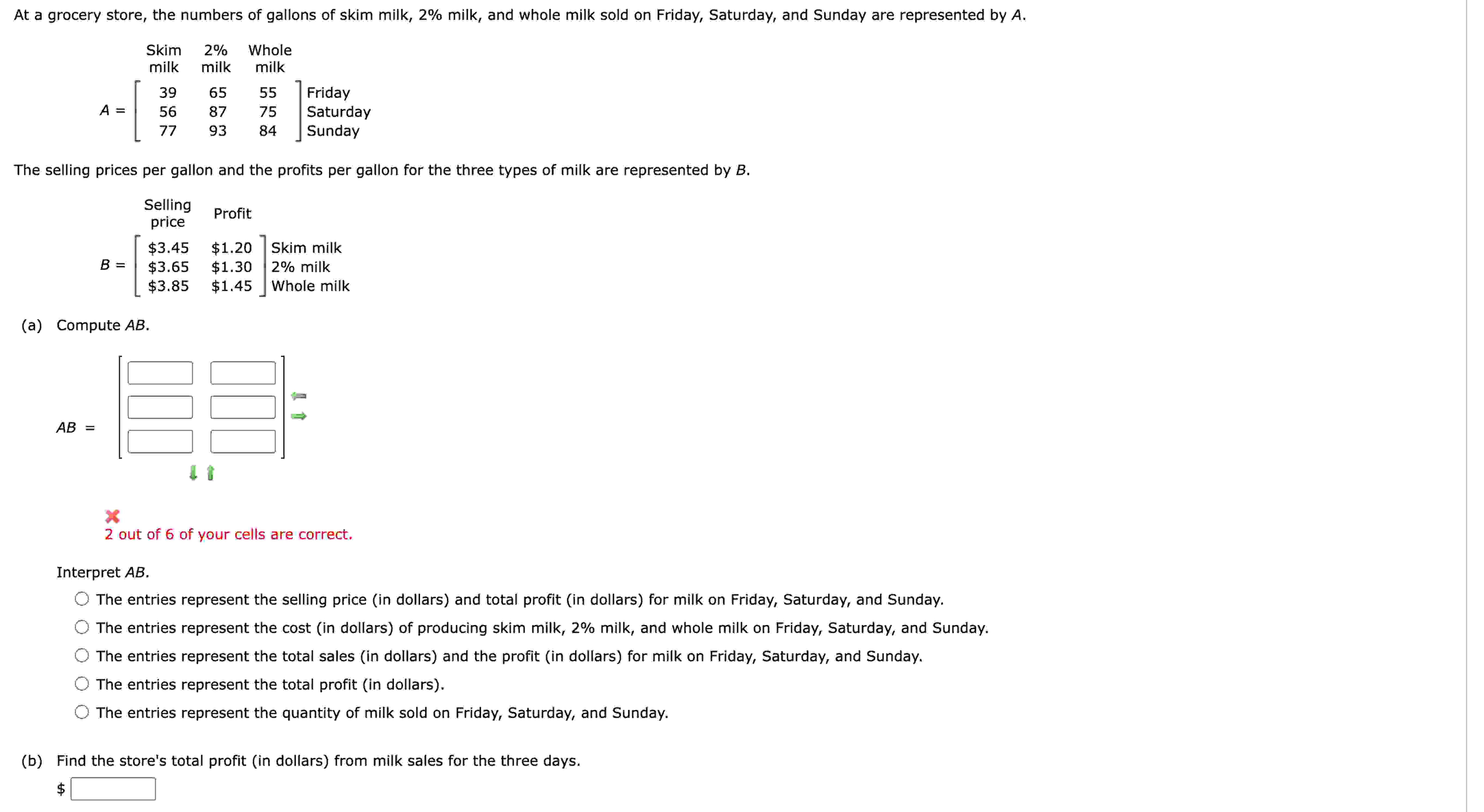 Solved At a grocery store, the numbers of gallons of skim | Chegg.com