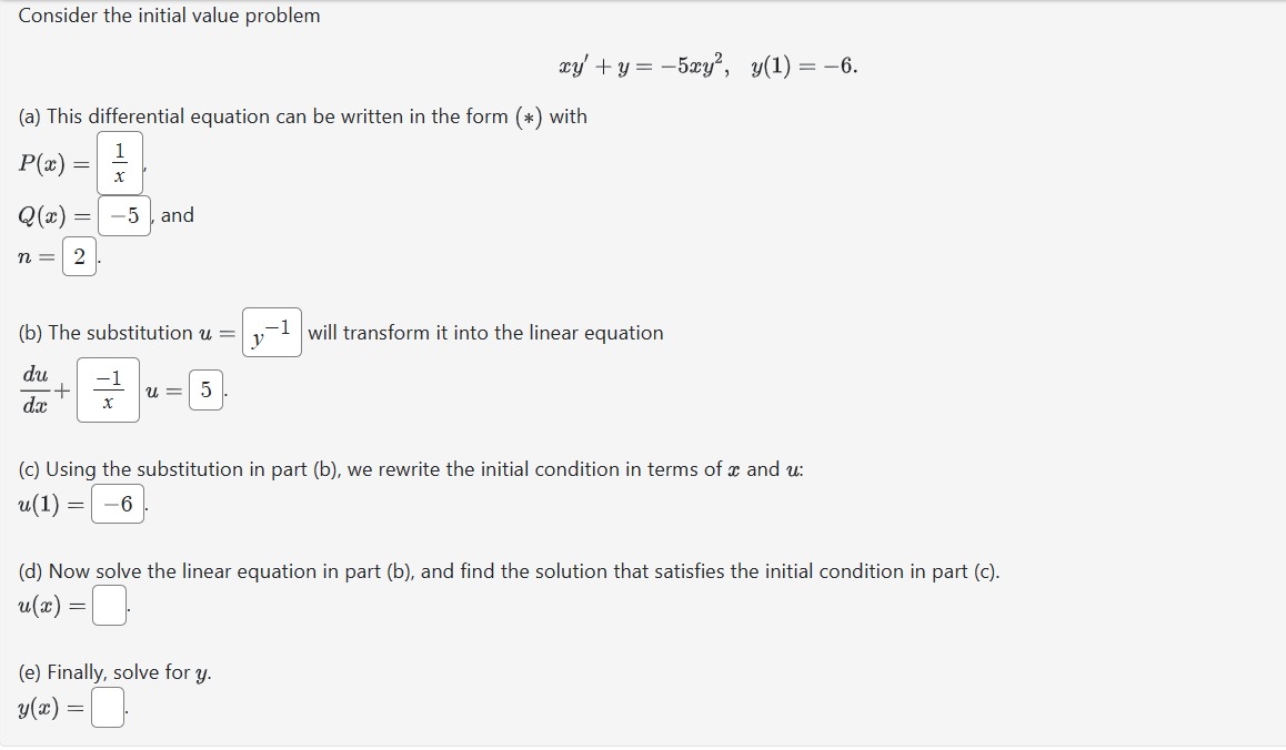 Solved Consider the initial value | Chegg.com