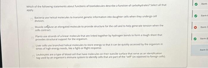 Solved Which of the following statements about functions of | Chegg.com