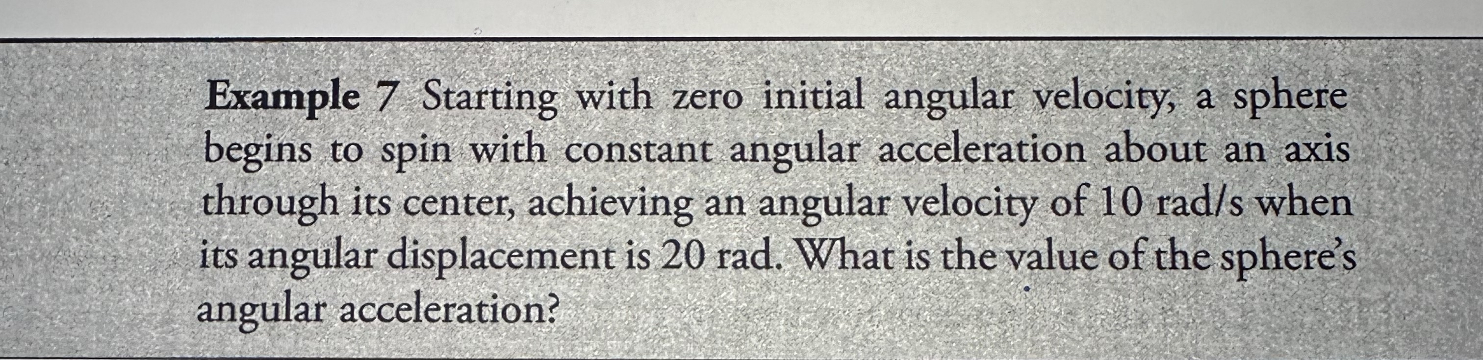 Solved Example 7 ﻿Starting with zero initial angular | Chegg.com