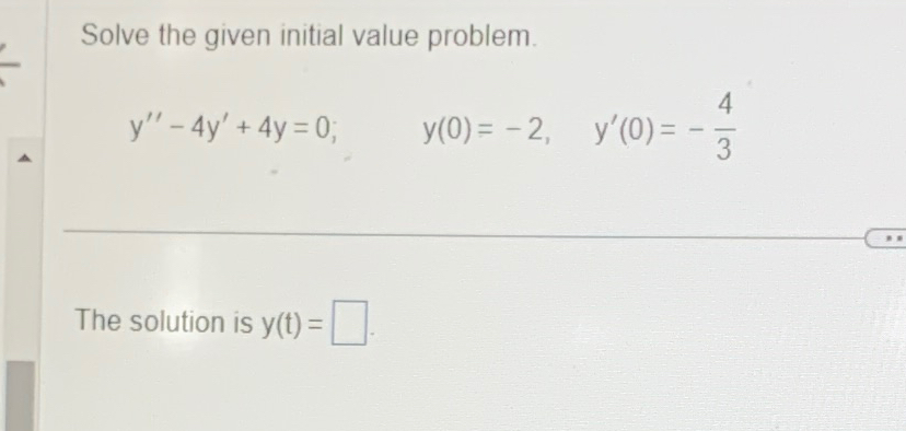 Solved Solve the given initial value | Chegg.com
