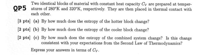 Solved QP5 Two identical blocks of material with constant | Chegg.com
