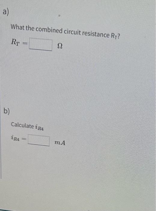 Solved Considering the resistor network below Calculate all | Chegg.com