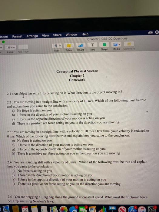 Solved 2 Insert Format Arrange View Share Window Help | Chegg.com