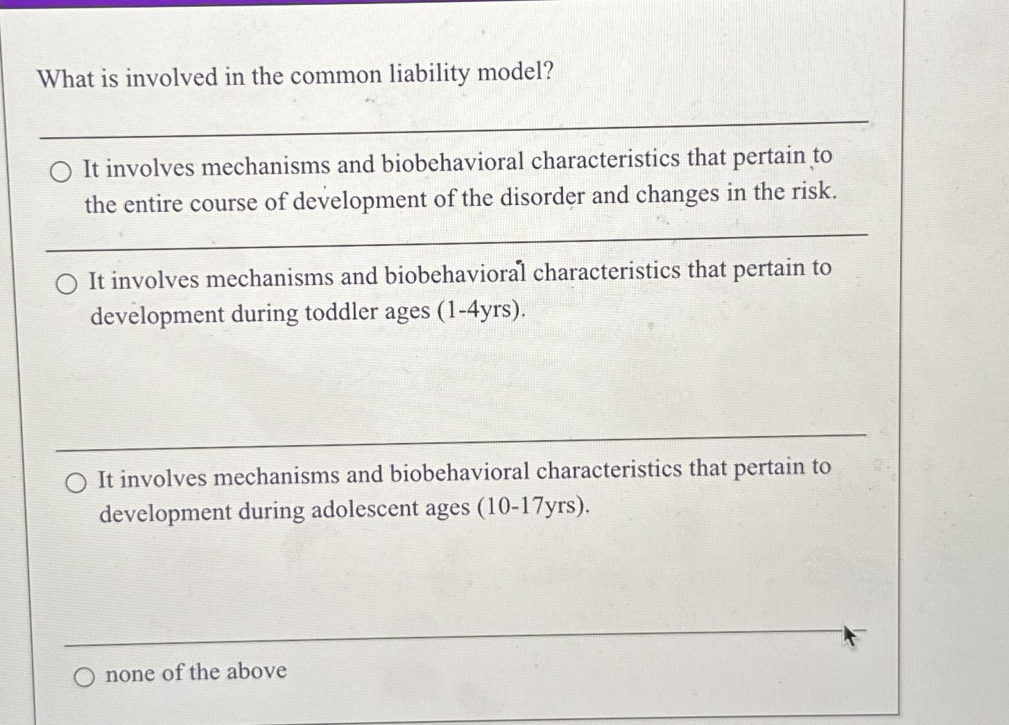 Solved It involves mechanisms and biobehavioral | Chegg.com
