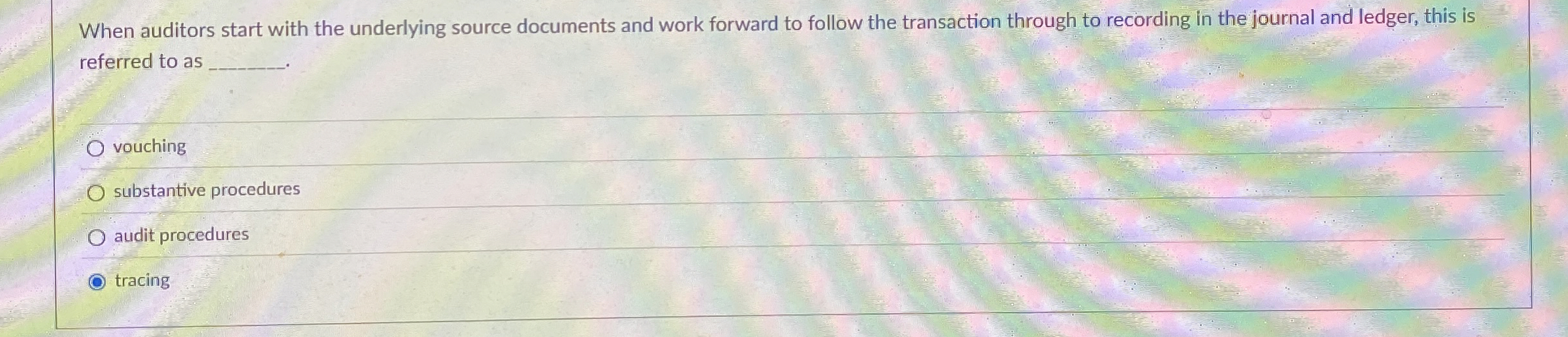 Solved When auditors start with the underlying source | Chegg.com