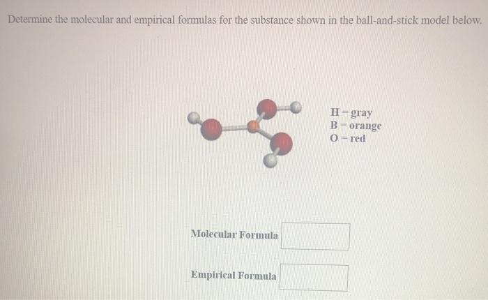 Solved Determine the molecular and empirical formulas for | Chegg.com