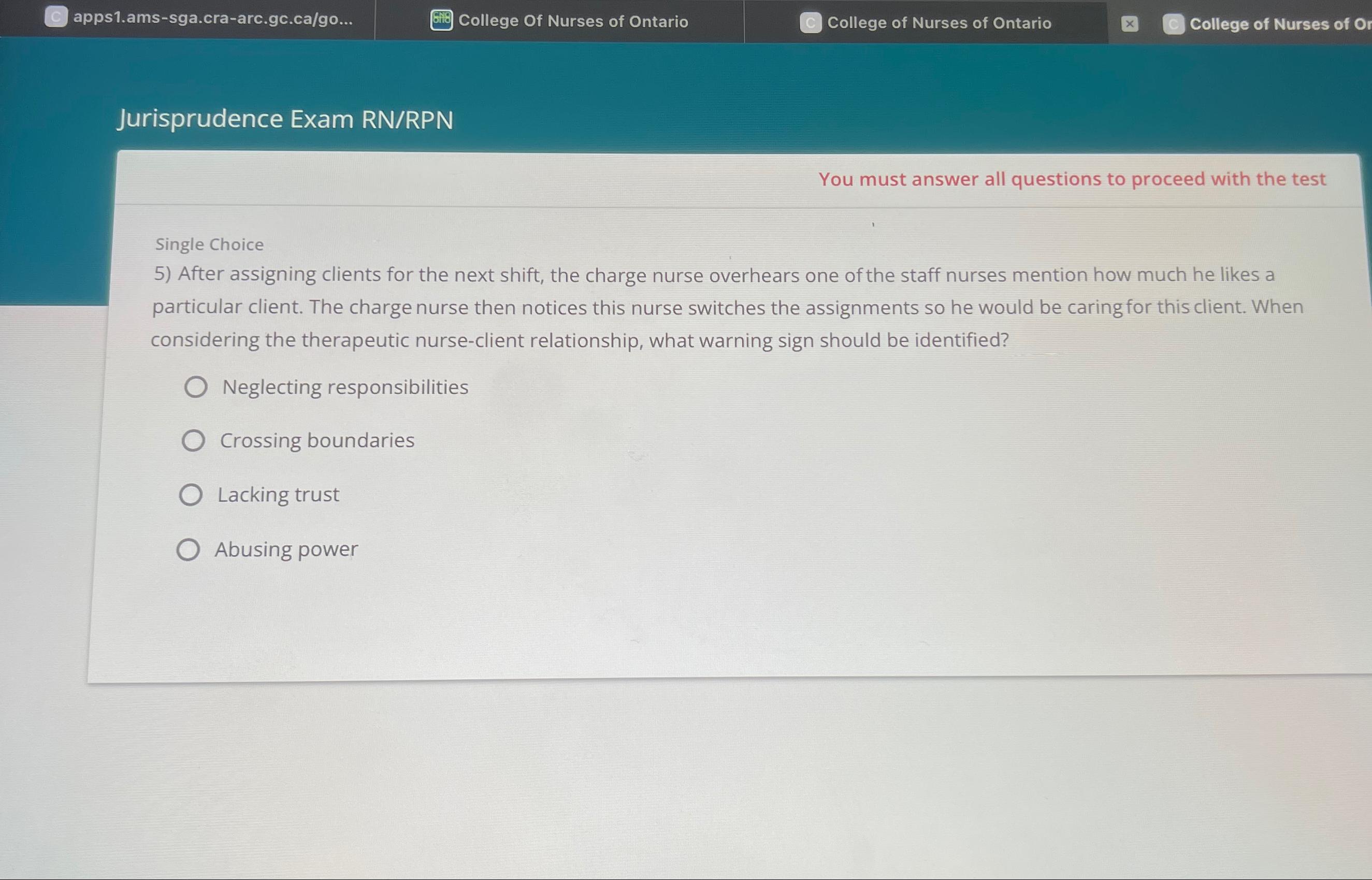 Solved Jurisprudence Exam RN/RPNYou must answer all | Chegg.com