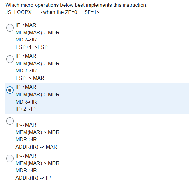 Solved Which micro-operations below best implements this | Chegg.com
