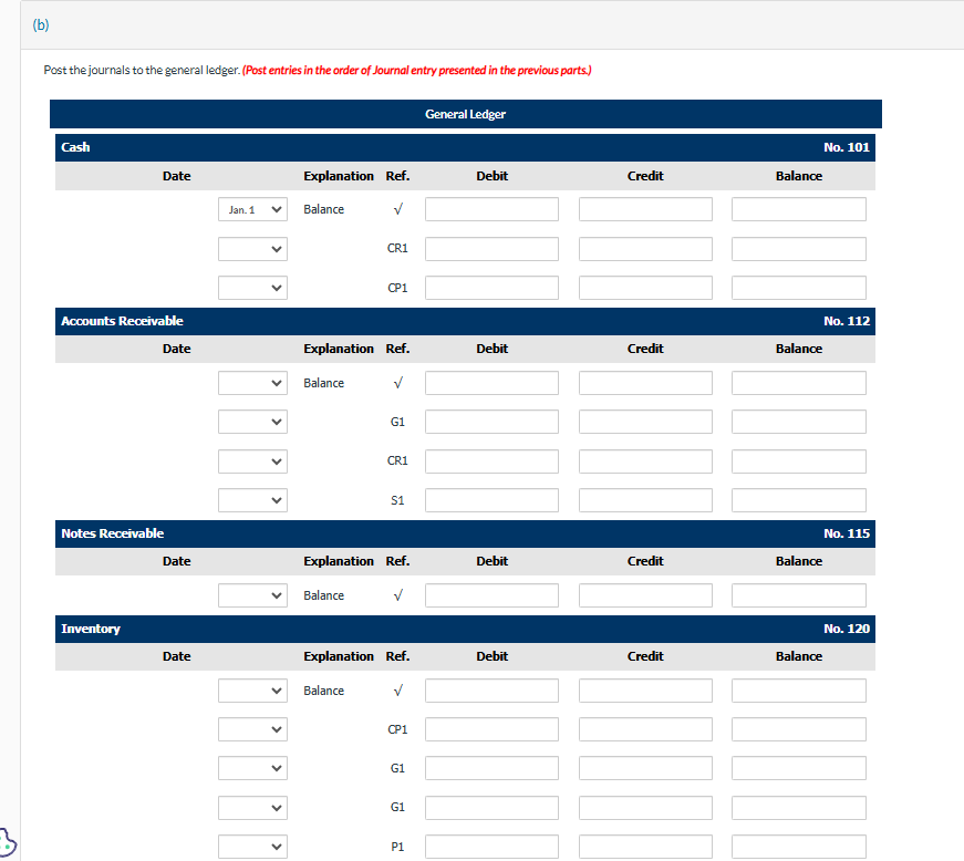 Solved I need help filling in the blanks Post the journals | Chegg.com