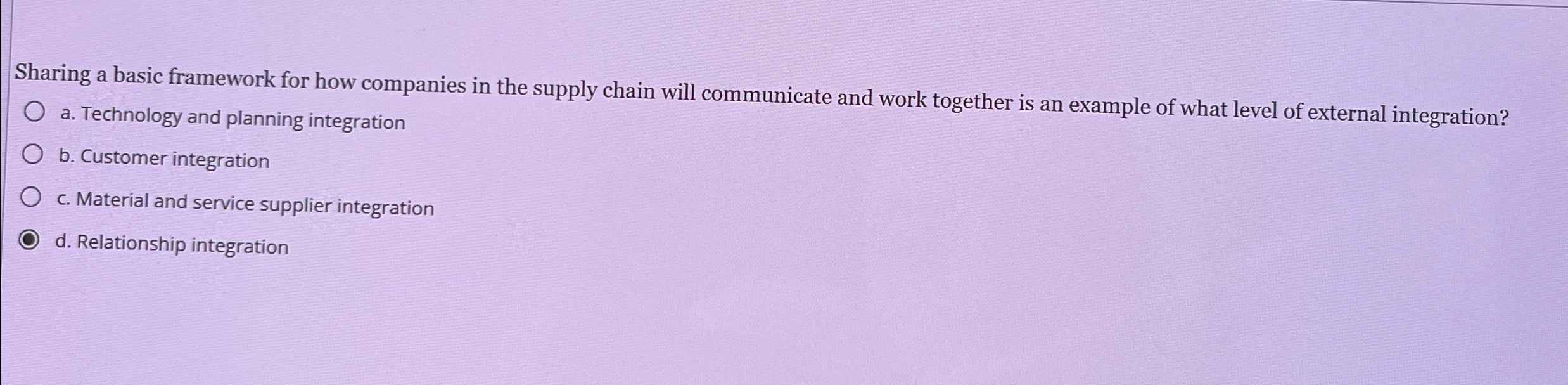 Solved Sharing a basic framework for how companies in the | Chegg.com