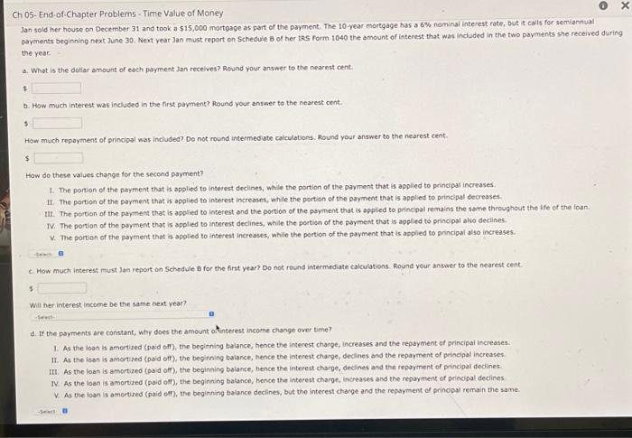 Solved Ch 05- End-of-Chapter Problems - Time Value of Money | Chegg.com