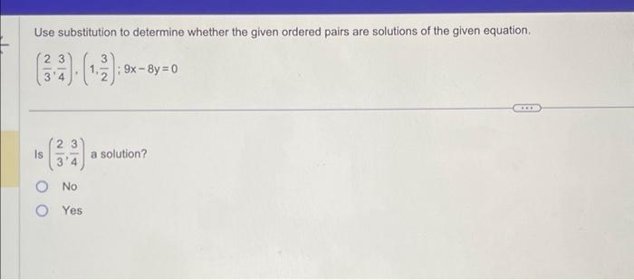 Solved Use substitution to determine whether the given | Chegg.com