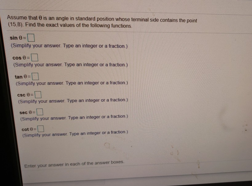Solved Express the given trigonometric functions in terms of | Chegg.com
