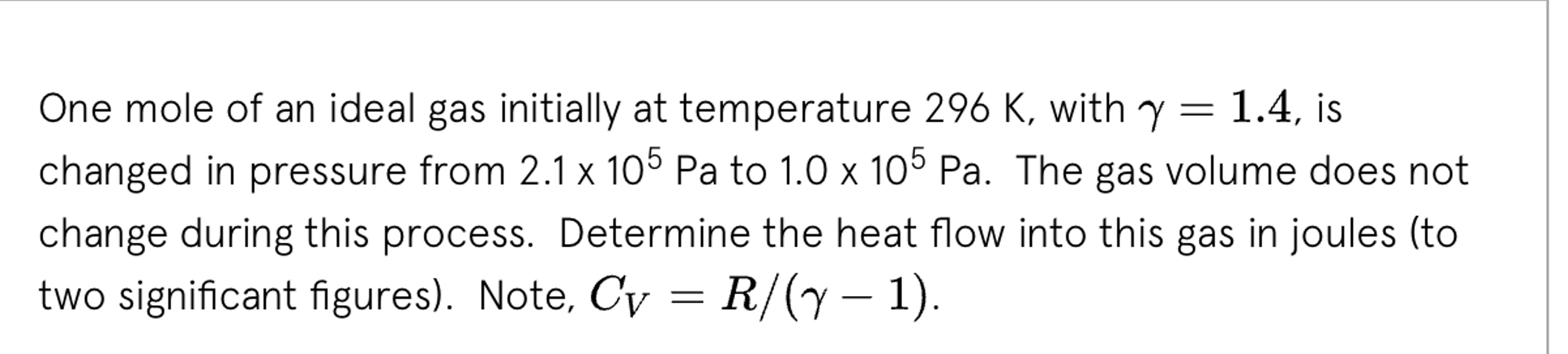 Solved One mole of an ideal gas initially at temperature | Chegg.com