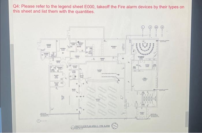 Solved Q4: Please refer to the legend sheet E000, takeoff | Chegg.com