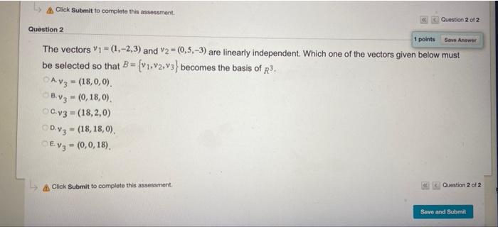 Solved Click Submit to complete this assessment. Question 2 | Chegg.com