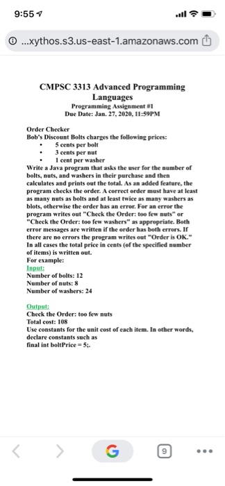 Solved 9:55 0 ...xythos.s3.us-east-1.amazonaws.com G CMPSC | Chegg.com