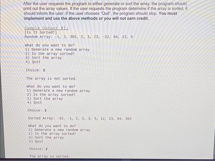 Solved Assignment 6 A : Is it sorted? It's helpful to know | Chegg.com