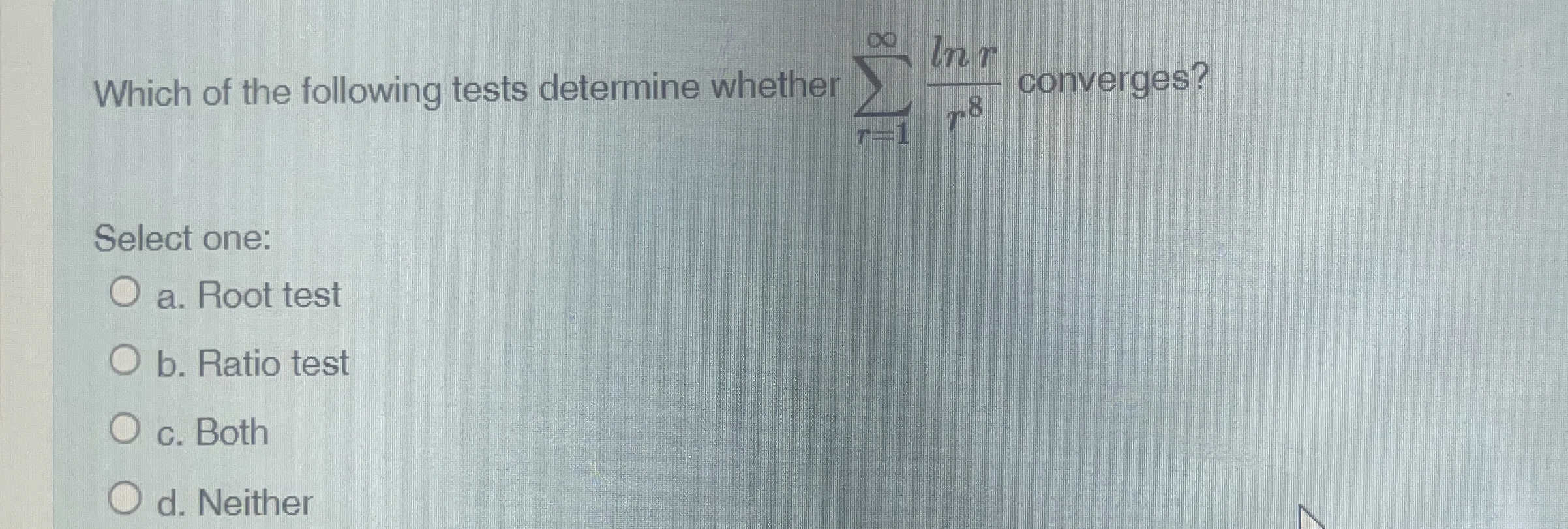 Solved Which of the following tests determine whether | Chegg.com