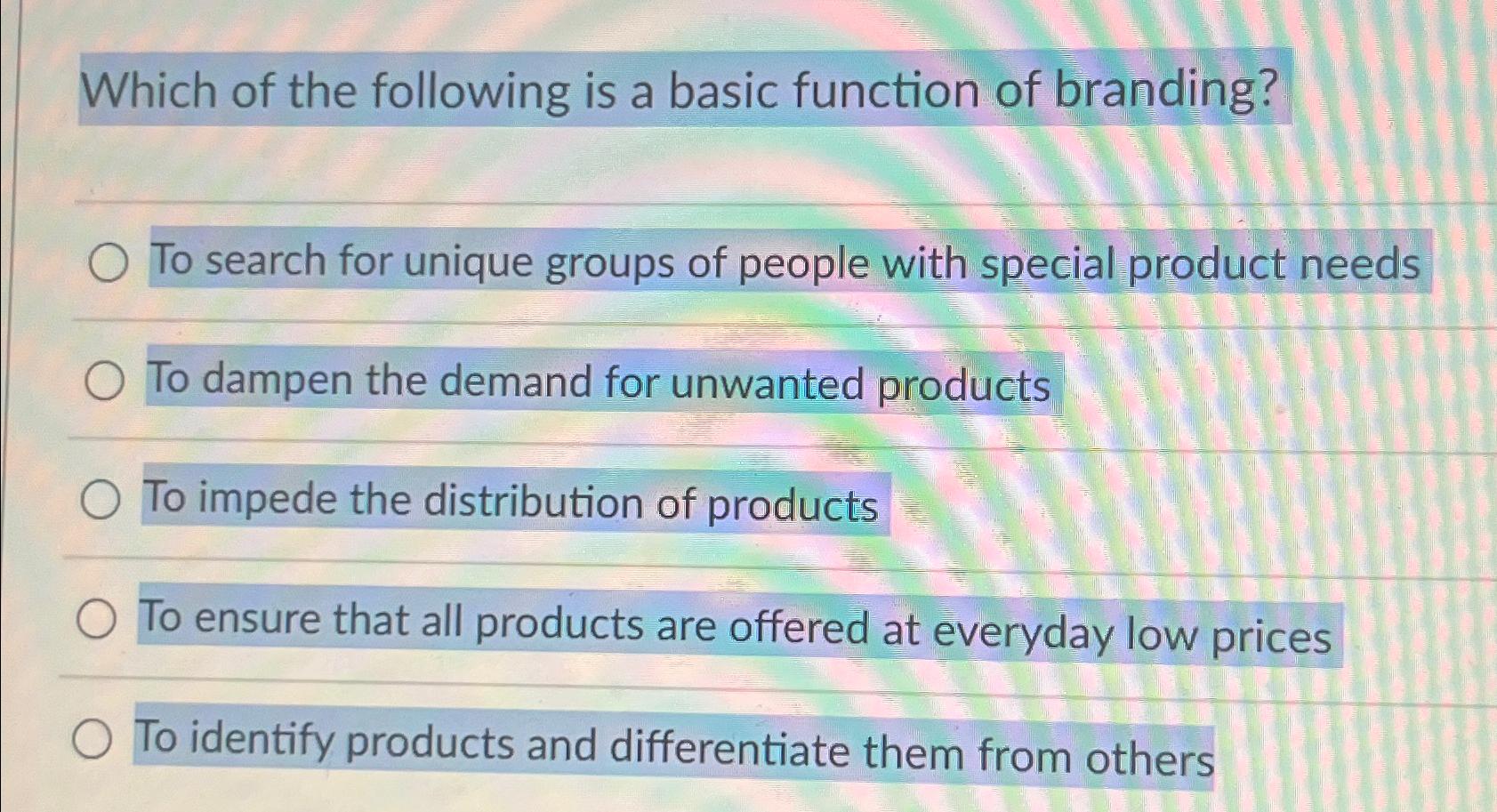 Solved Which of the following is a basic function of | Chegg.com