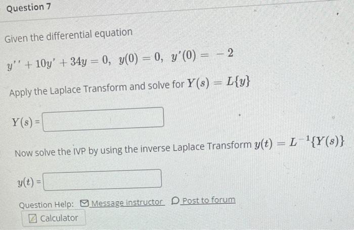 Solved Given the differential equation | Chegg.com