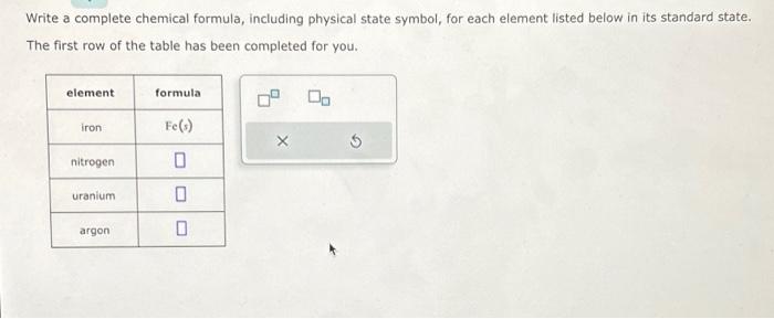 Solved Write a complete chemical formula, including physical | Chegg.com