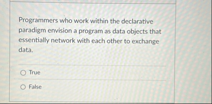 Solved Programmers who work within the declarative paradigm | Chegg.com