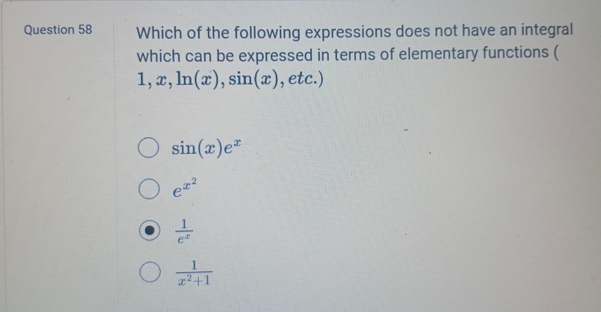 Solved Which of the following expressions does not have an | Chegg.com