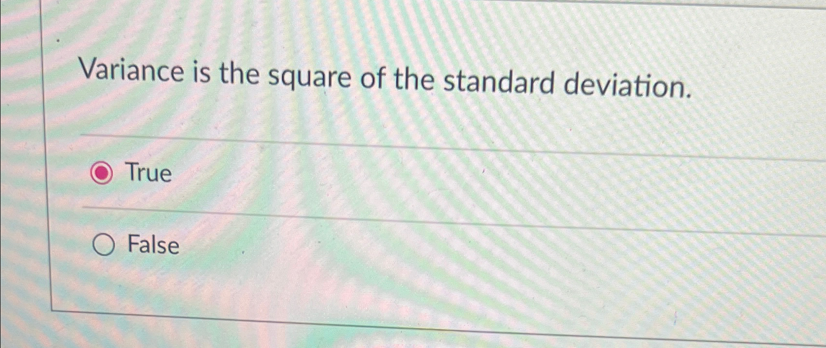 Solved Variance is the square of the standard | Chegg.com