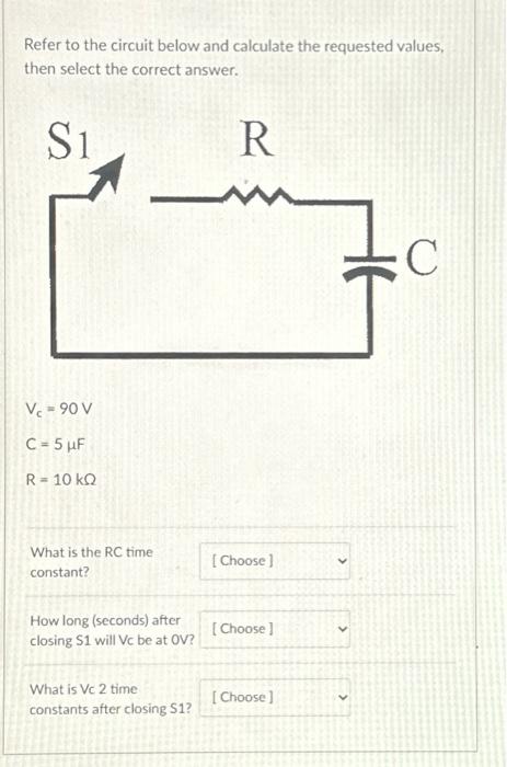 Solved Refer to the circuit below and calculate the | Chegg.com