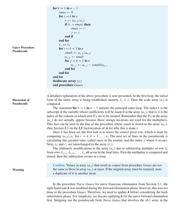 In Matlab Please Use The Given Pseudocode To Write A