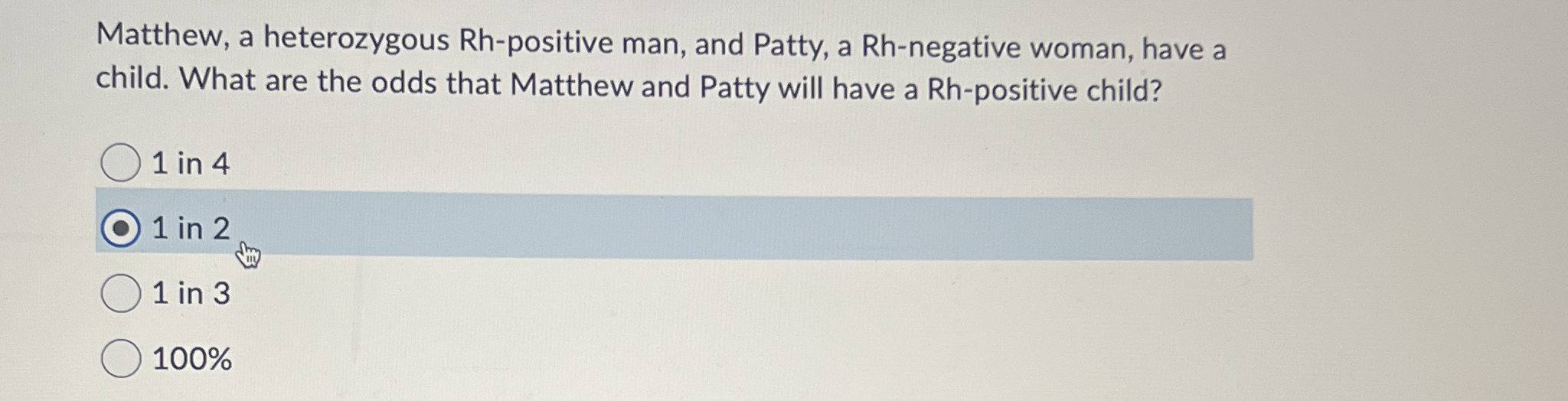 Solved Matthew, a heterozygous Rh-positive man, and Patty, a | Chegg.com
