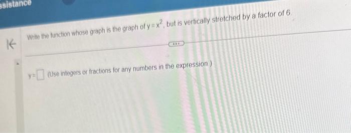 Solved Write the function whose graph is the graph of y=x2, | Chegg.com