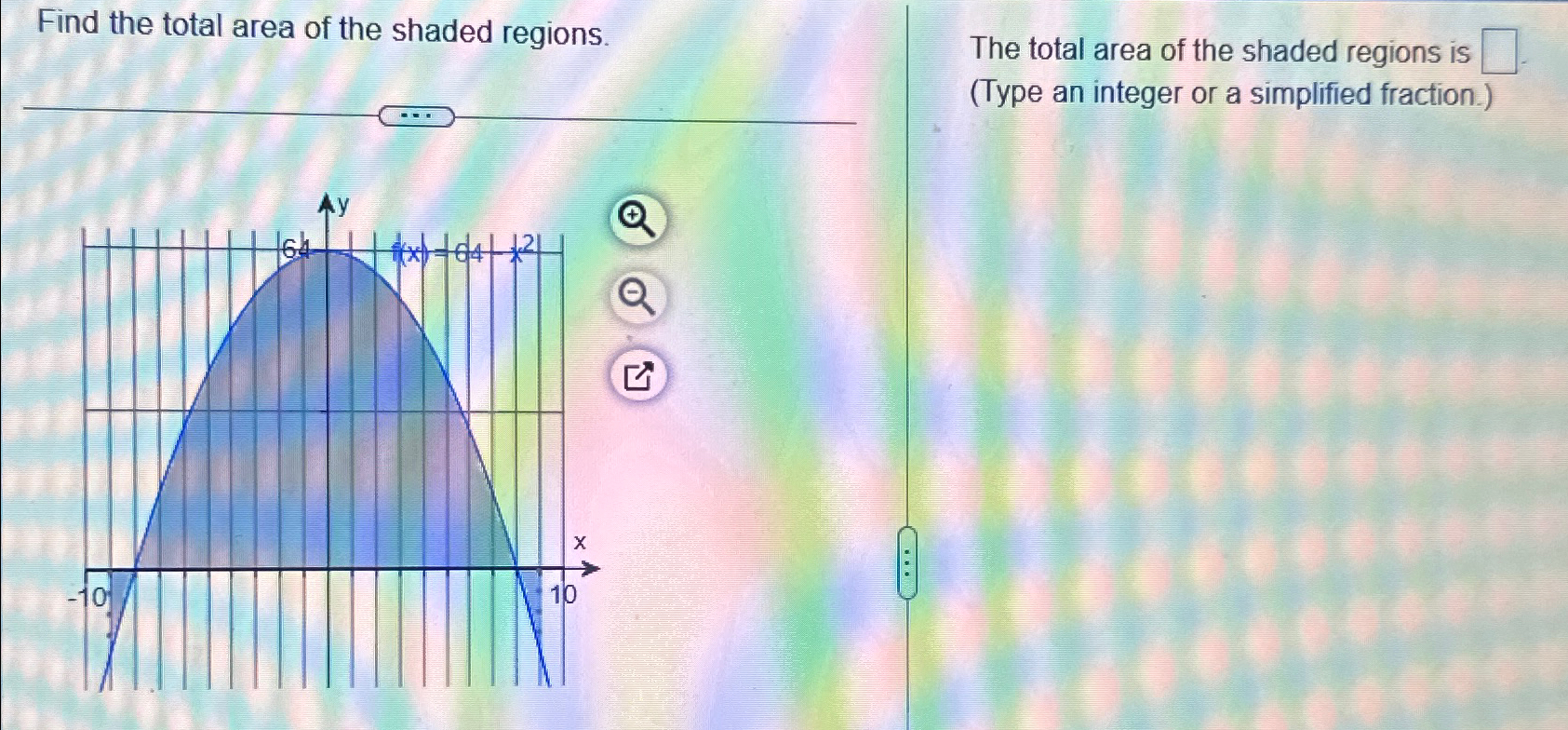 Solved Find the total area of the shaded regions. | Chegg.com