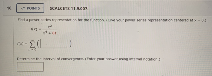 Solved 0/1 POINTS PREVIOUS ANSWERS SCALCET8 11.8.009. Find | Chegg.com