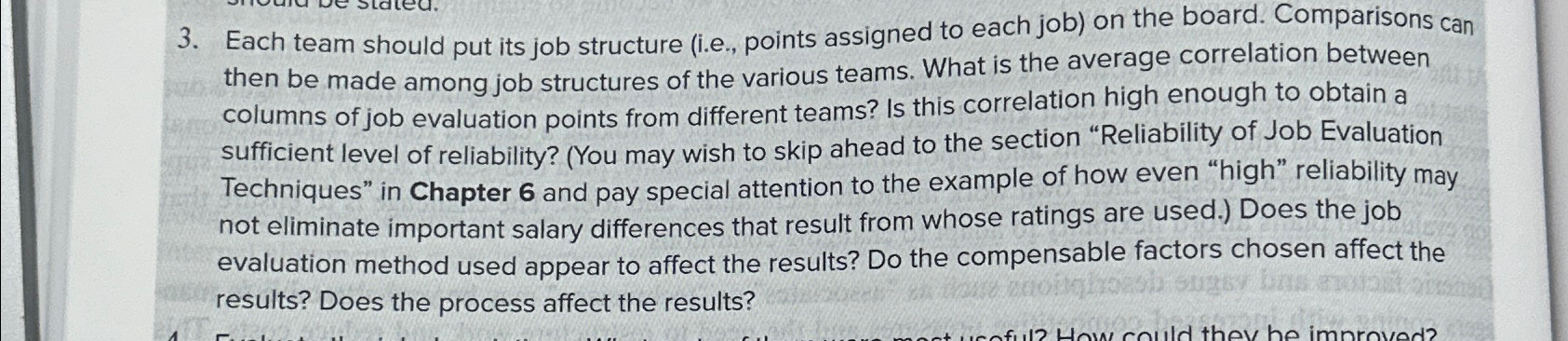 Solved Each team should put its job structure (i.e., ﻿points | Chegg.com