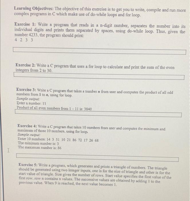 Solved Learning Objectives: The objective of this exercise | Chegg.com