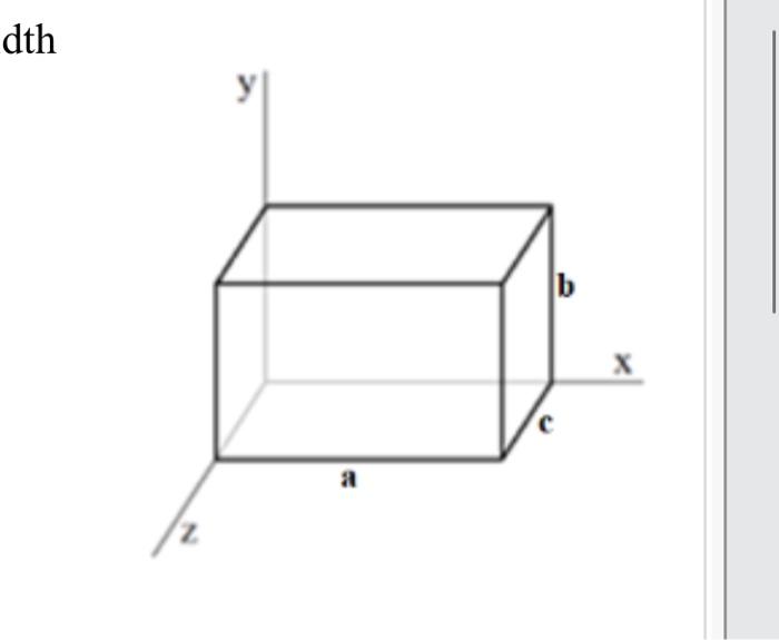 Solved A rectangular box is placed at the origin with its | Chegg.com