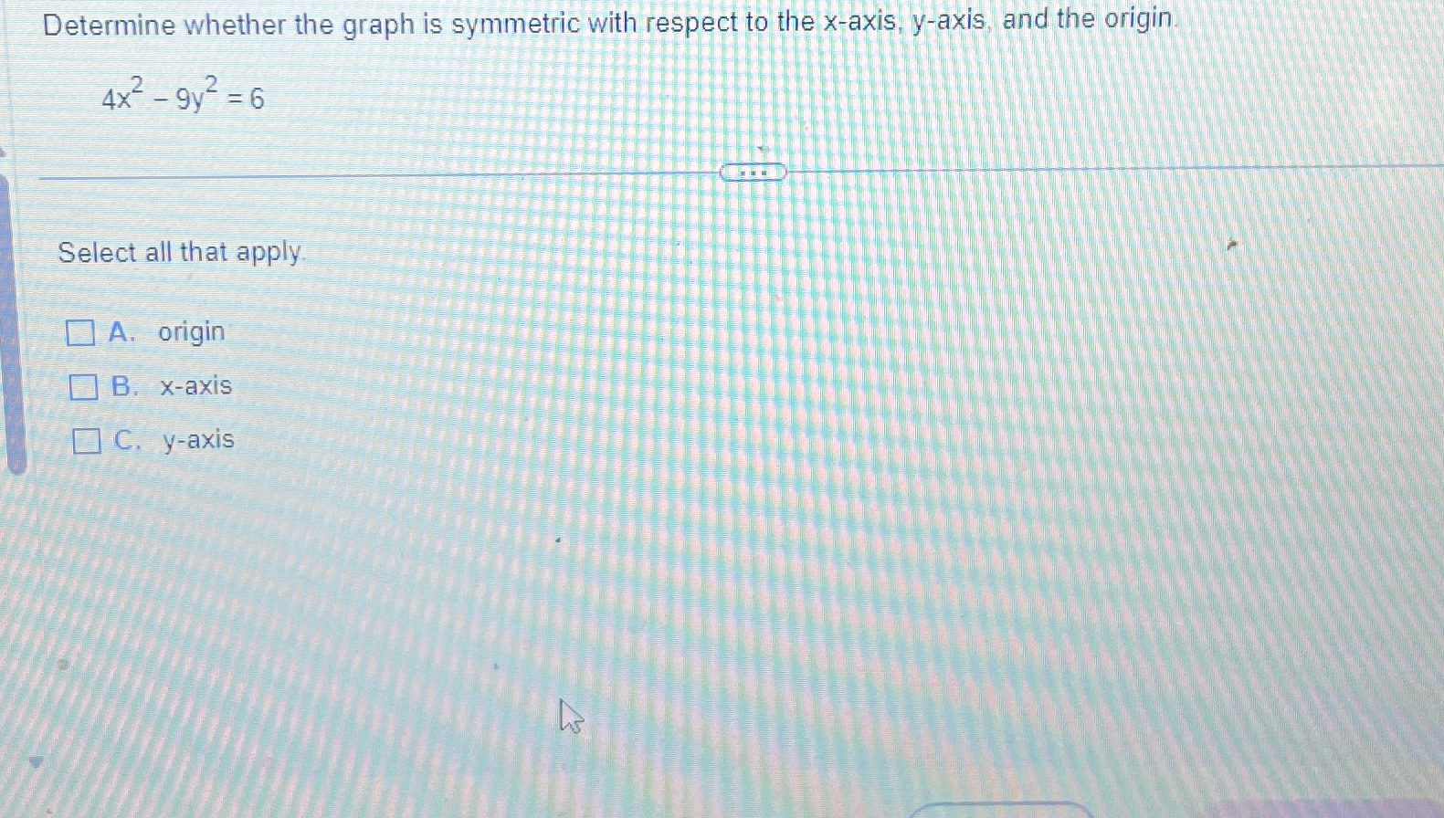 Determine whether the graph is symmetric with respect | Chegg.com