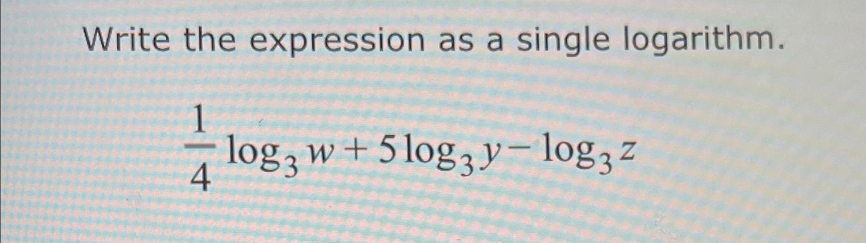 Solved Write the expression as a single | Chegg.com