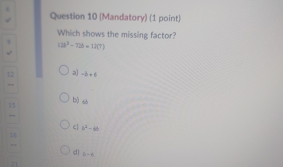 Solved Question 10 (Mandatory) (1 ﻿point)Which shows the | Chegg.com