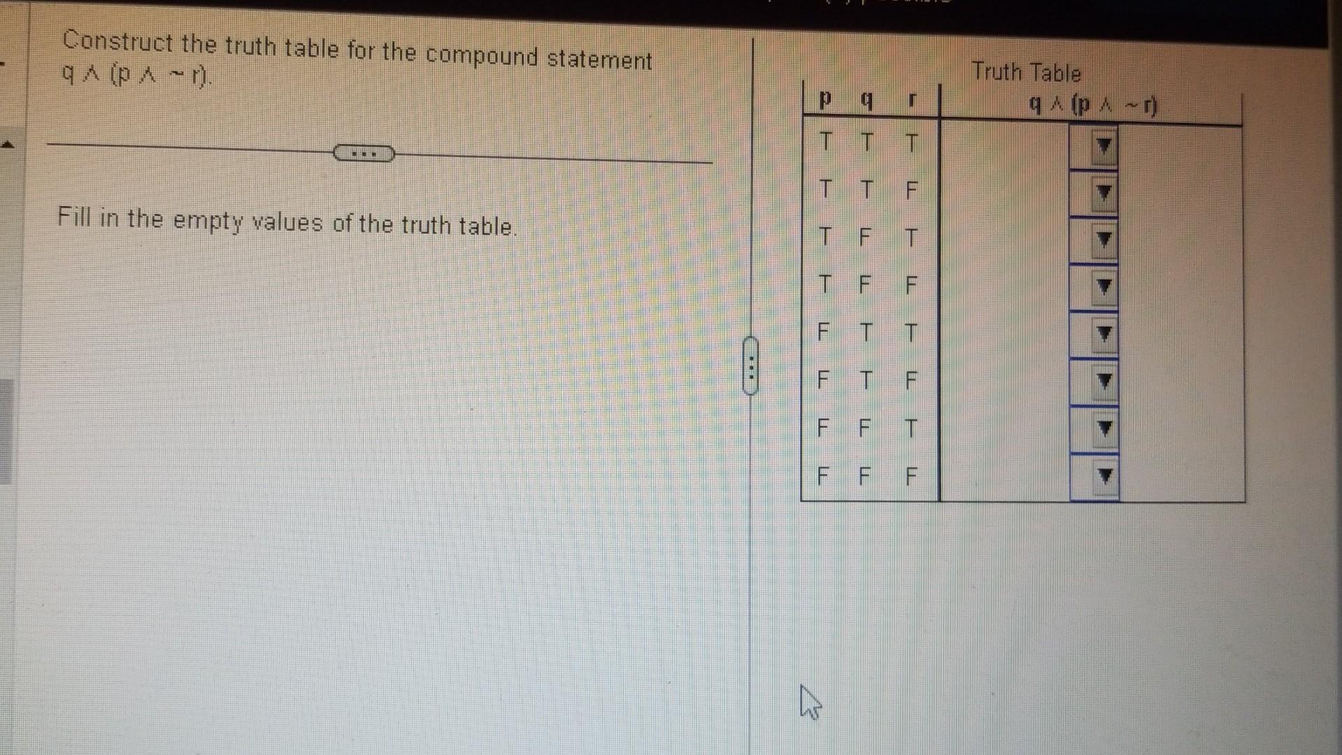 Solved Construct the truth table for the compound statement | Chegg.com