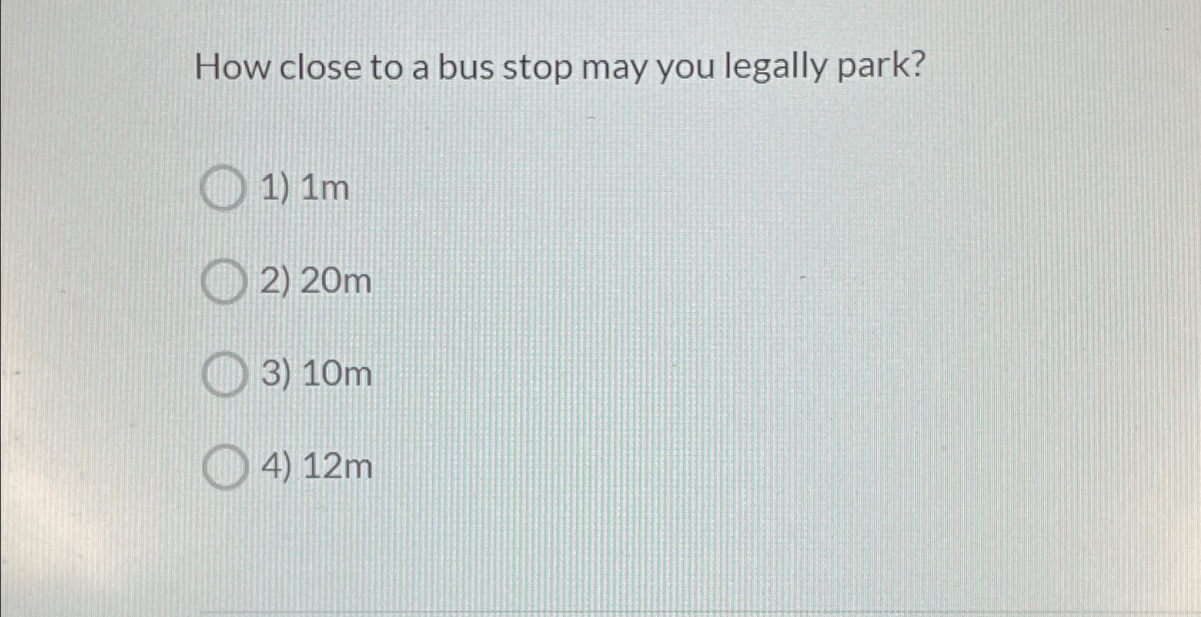 Solved How close to a bus stop may you legally | Chegg.com