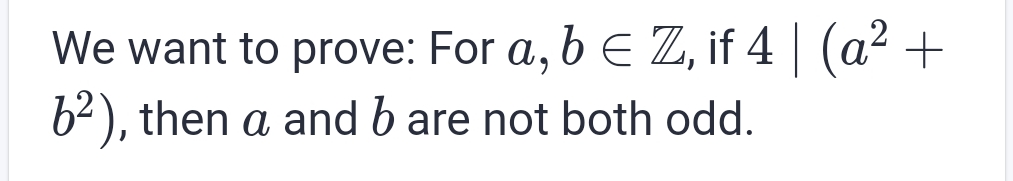 Solved We want to prove: For a,binZ, if (:b2 | Chegg.com