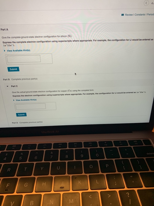Solved Review Constants Peri Part A Give the complete | Chegg.com